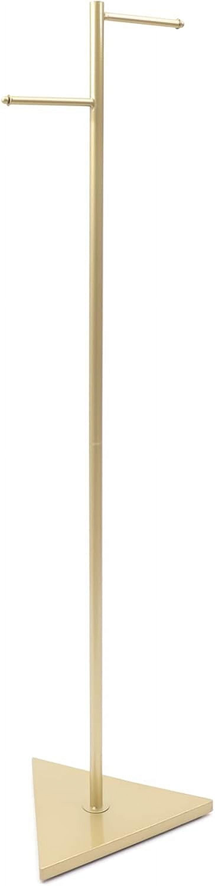 Clothing Rack, 6 Inch Gold Metal Clothing Rack with Double Bar Design ...