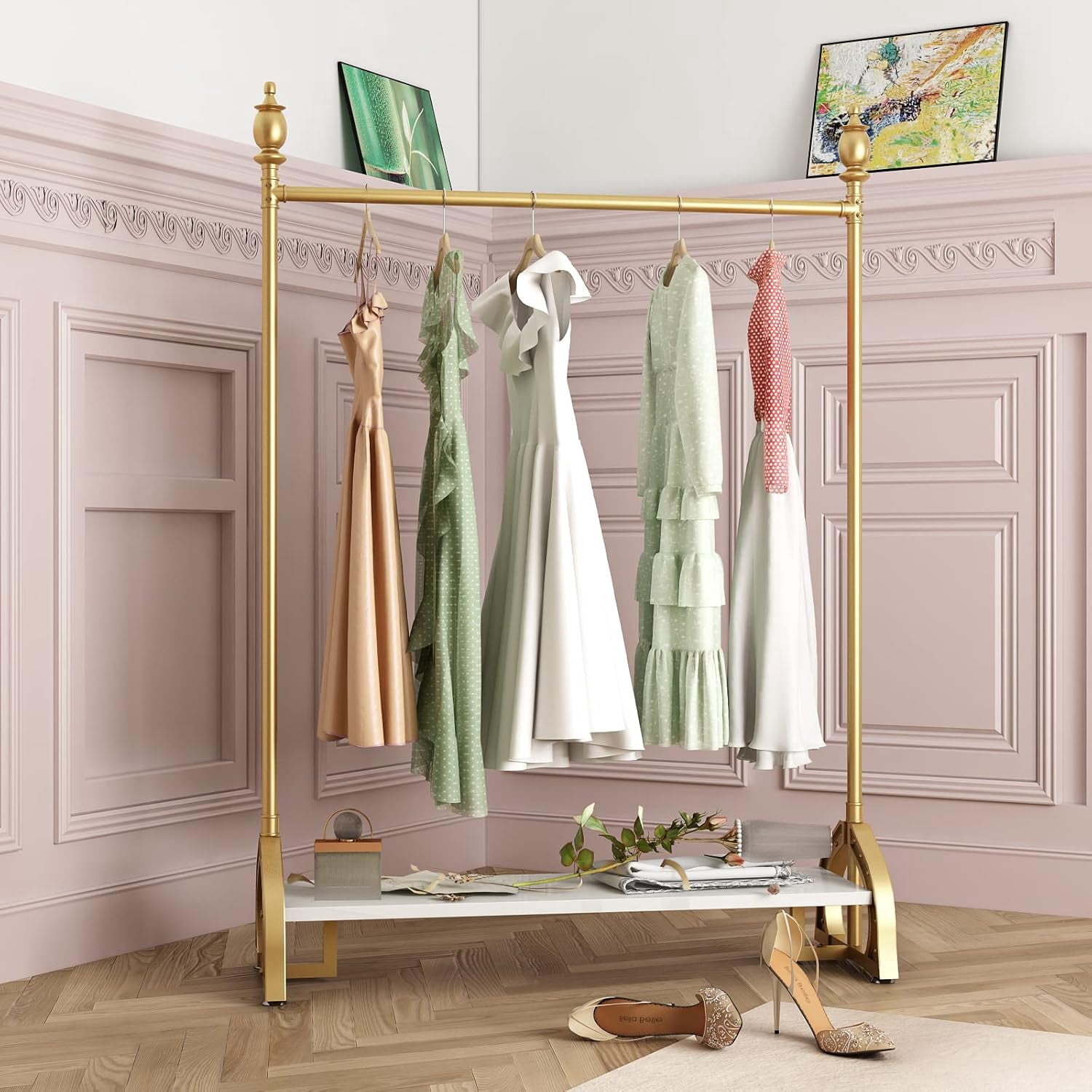 Clothing Rack, Boutique Clothes Racks with Shelf for Display, Garment ...