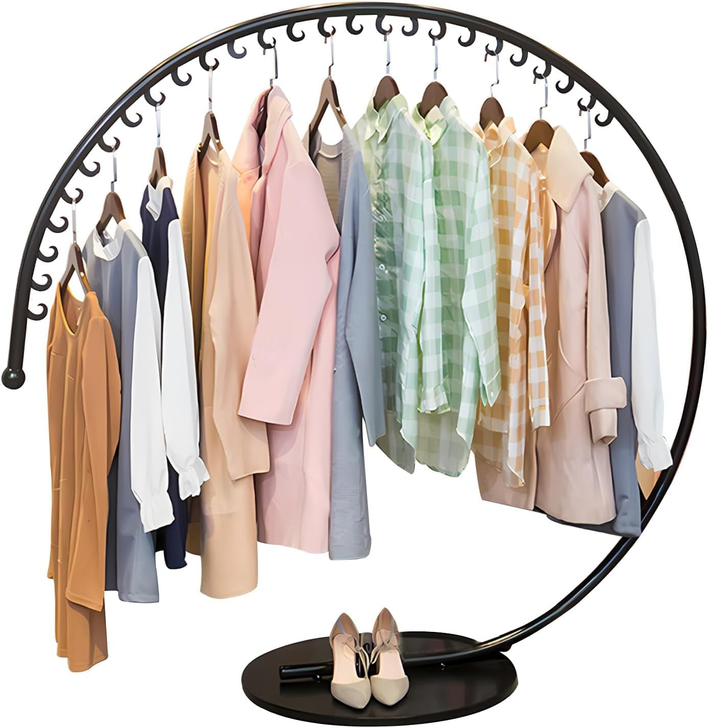Clothing Rack, Floor Standing Heavy Duty Metal Garment Racks with ...