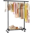 Clothing Rack for Hanging Clothes, 45" Wide Rolling Clothes Rack, Metal ...