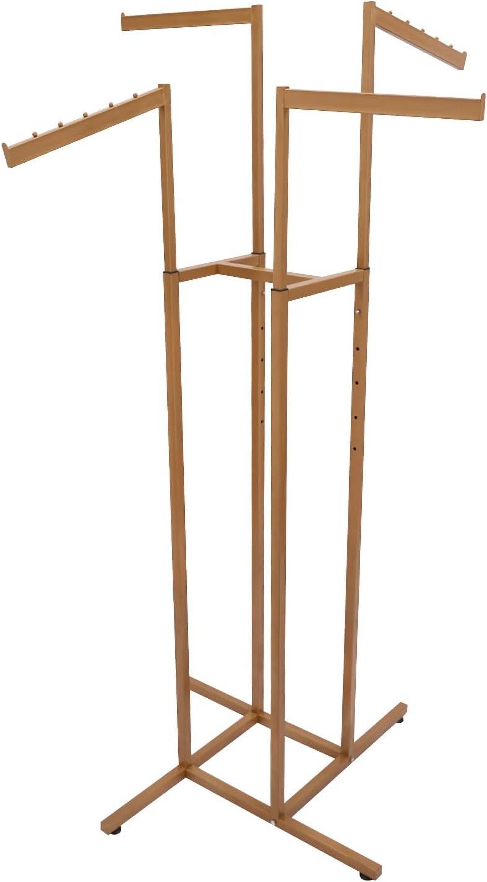 Clothing Rack - Heavy Duty 4 Way Adjustable Clothing Rack with Slanted ...