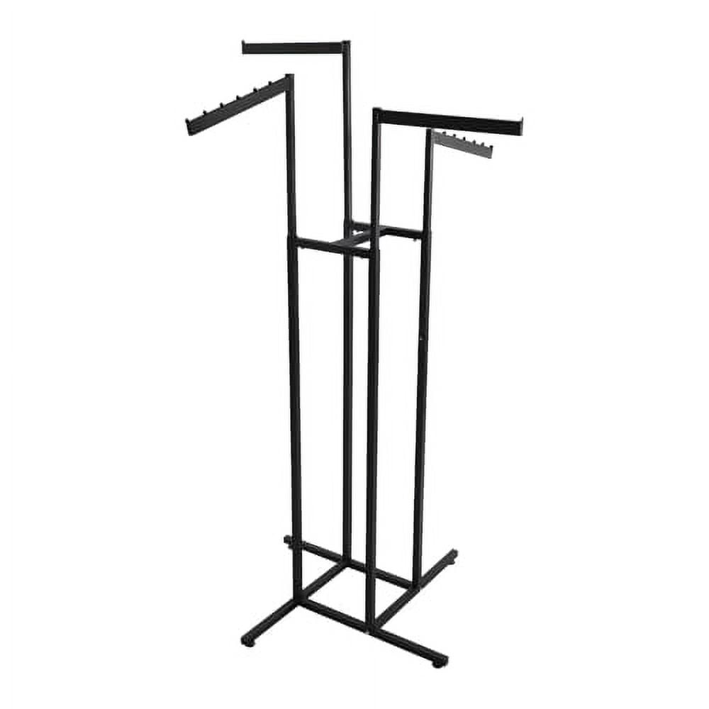 Clothing Rack - Heavy Duty 4 Way Adjustable Clothing Rack with Slanted ...