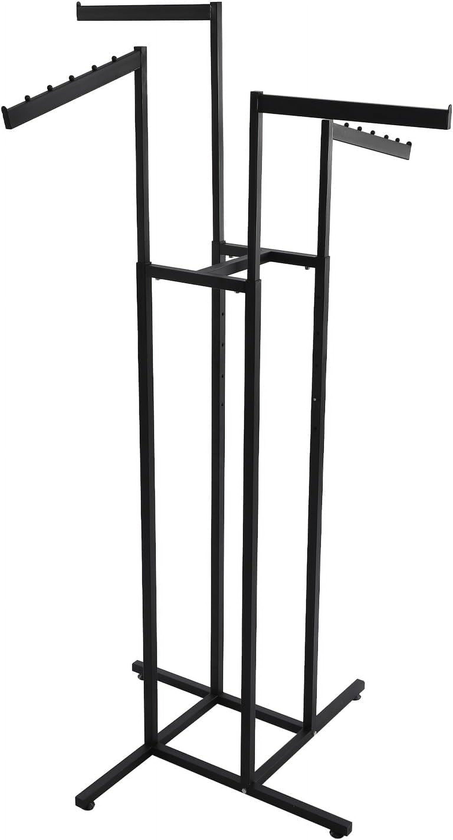 Clothing Rack - Heavy Duty 4 Way Adjustable Clothing Rack with Slanted ...