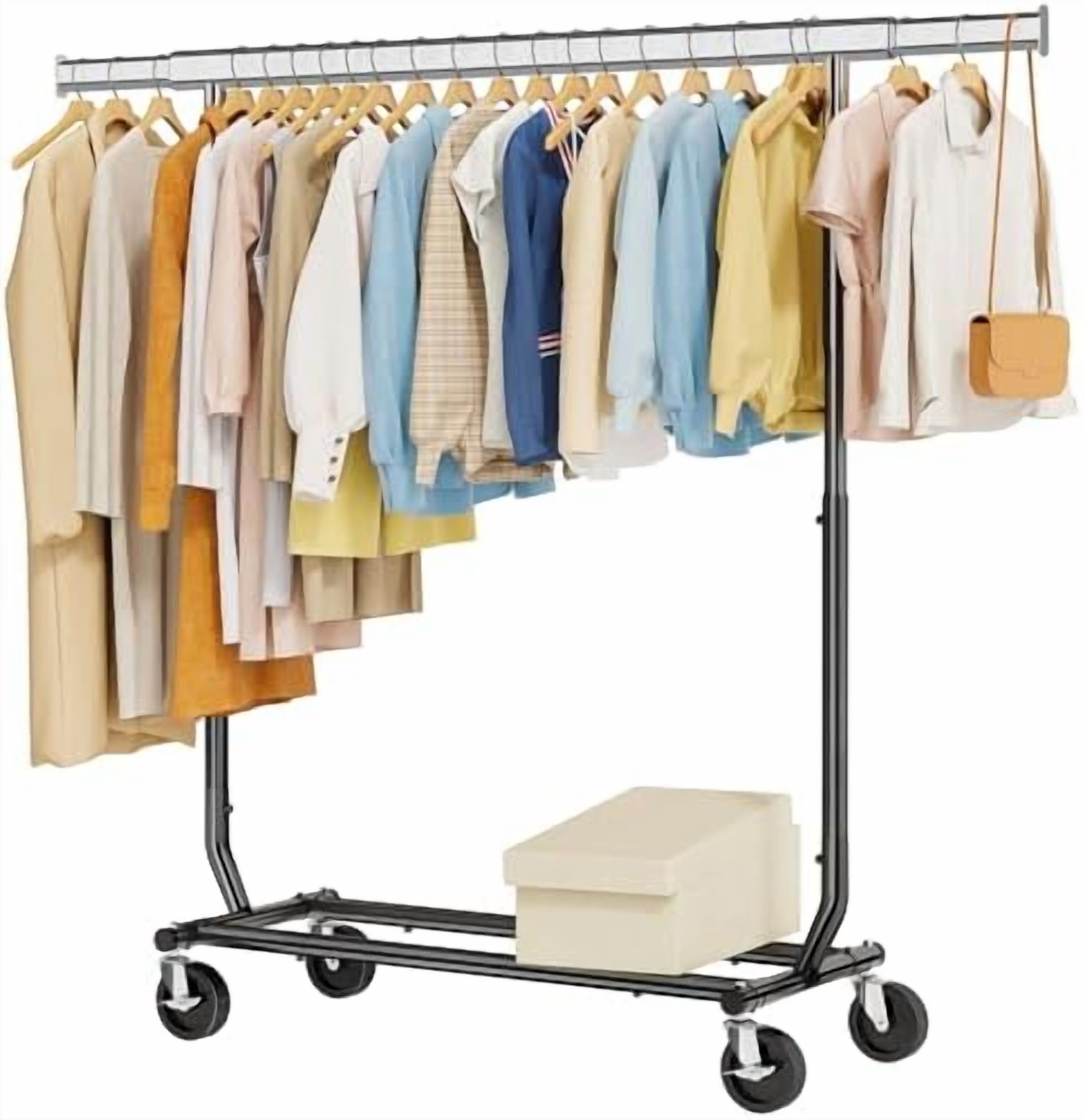 Clothing Rack Heavy Duty Clothes Racks Foldable Garment Rack with ...