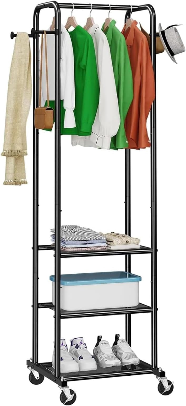 Clothing Rack with Wheels, Small Clothes Rack for Clothes, 73 Racks for ...