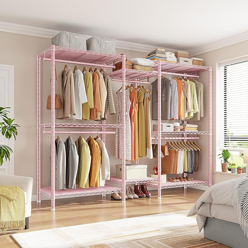 Clothing Racks with 4 Drawers, Heavy Duty Clothes Rack for Hanging ...