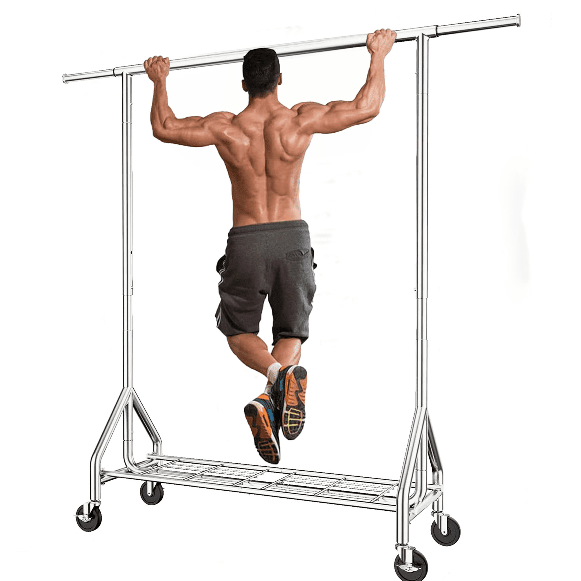 Clothing Racks for Hanging Clothes, Heavy Duty Clothes Rack, Rolling ...