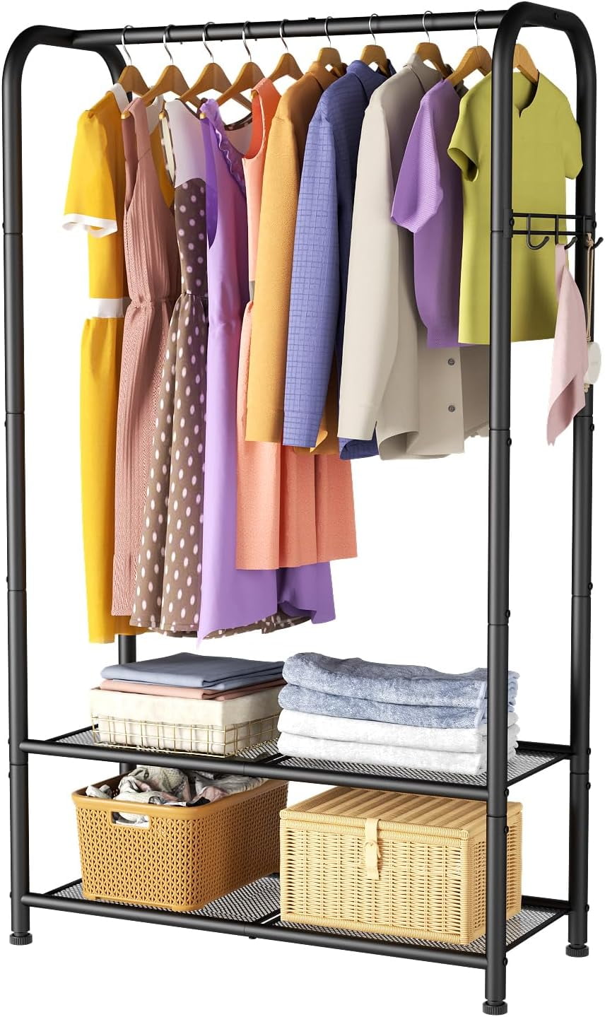 Clothing Racks Portable for Hanging Clothes Garment Rack Heavy Duty ...