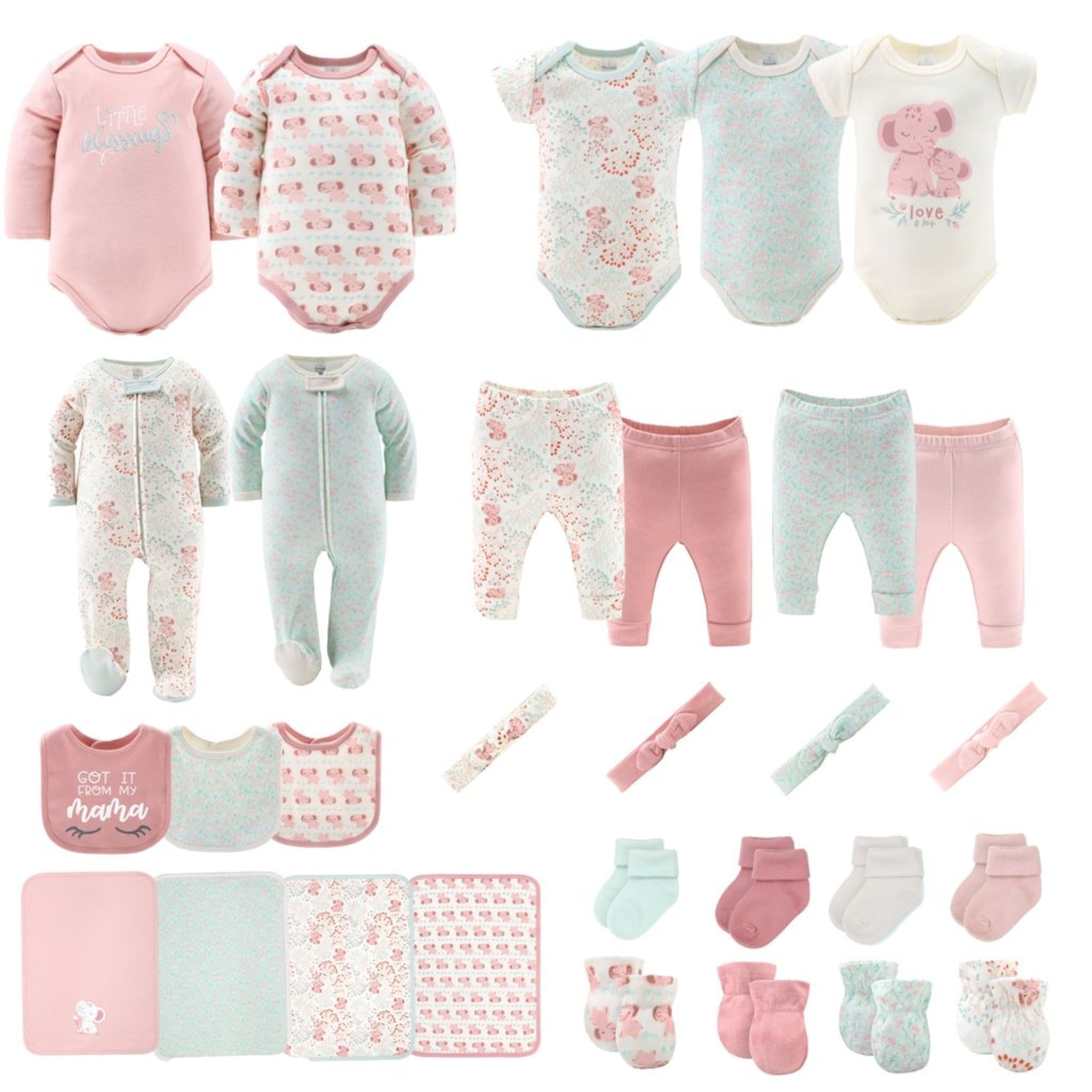 The Peanutshell 16-Piece Baby Layette Newborn Clothing Gift Set for 6 ...