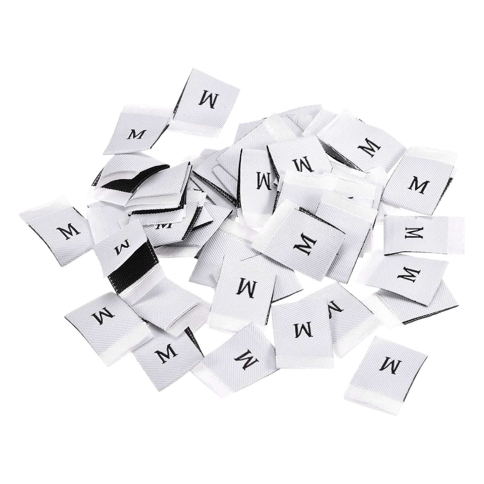 Clothing Sewing Size Label, M Sizes Woven Embroidered Label White for ...