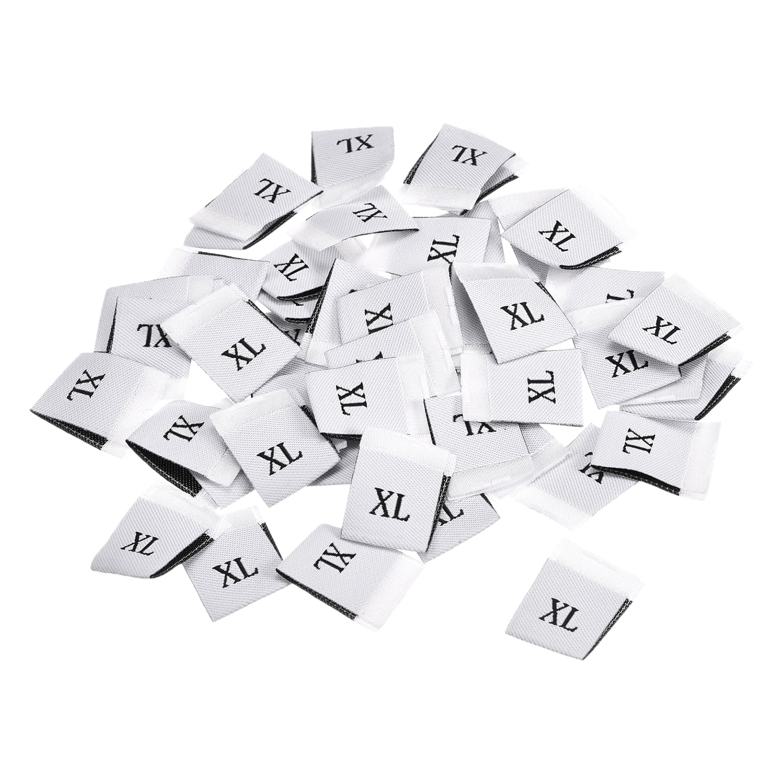 Clothing Sewing Size Label, XL Sizes Woven Embroidered Label White for ...