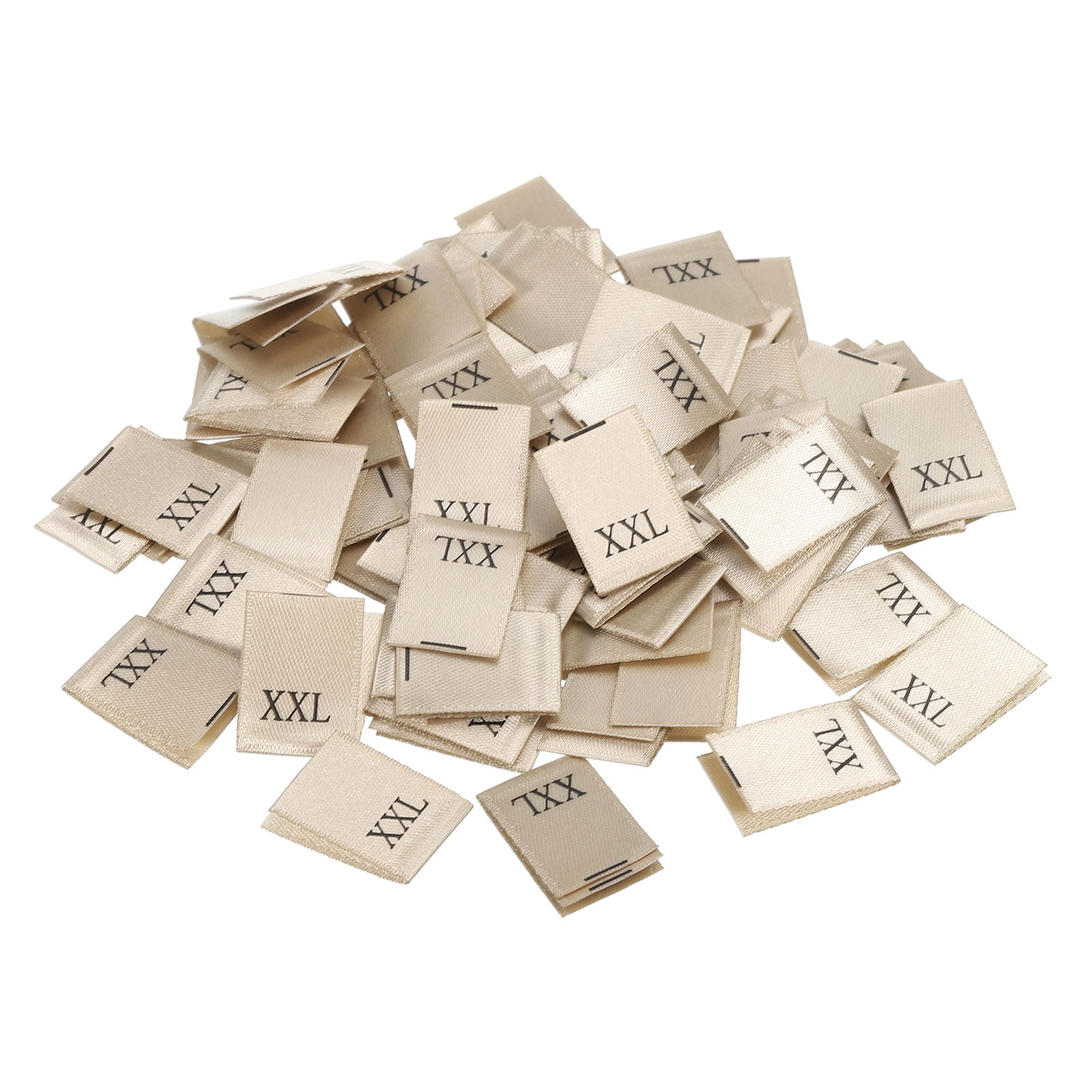 Clothing Size Labels, 3XL Sizes Woven Sewing Clothes Label Gold Tone ...