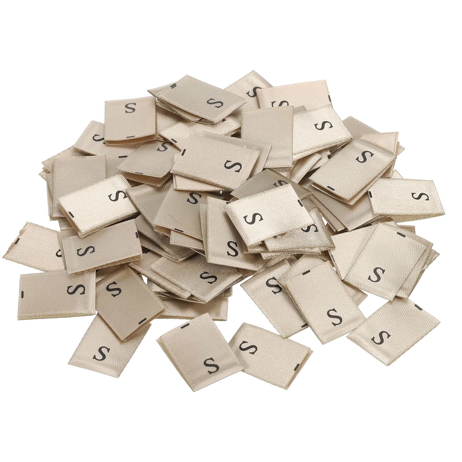 Clothing Size Labels, S Sizes Woven Sewing Clothes Label Gold Tone for ...