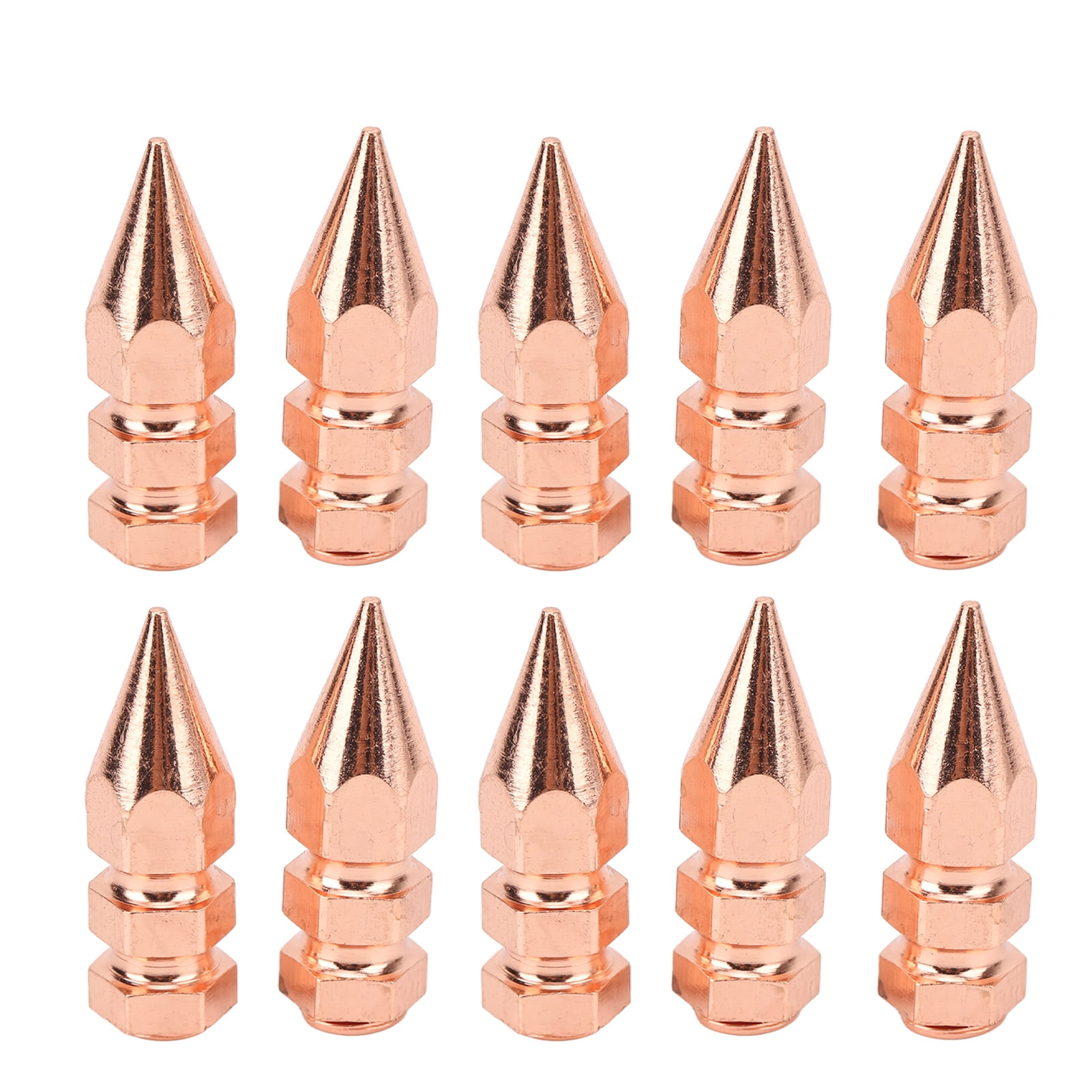 Clothing Spikes Rose Gold Double Layer Hexagon Brass Cone Spikes DIY ...