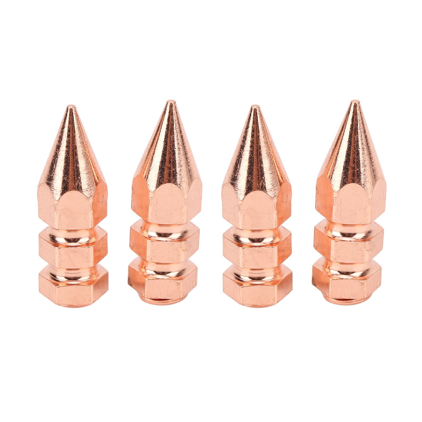 LeiKong Clothing Spikes Rose Gold Double Layer Hexagon Brass Cone ...