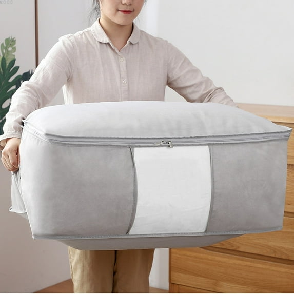 Clothing Storage Bag with Handle and Zipper, Travel and Moving ...
