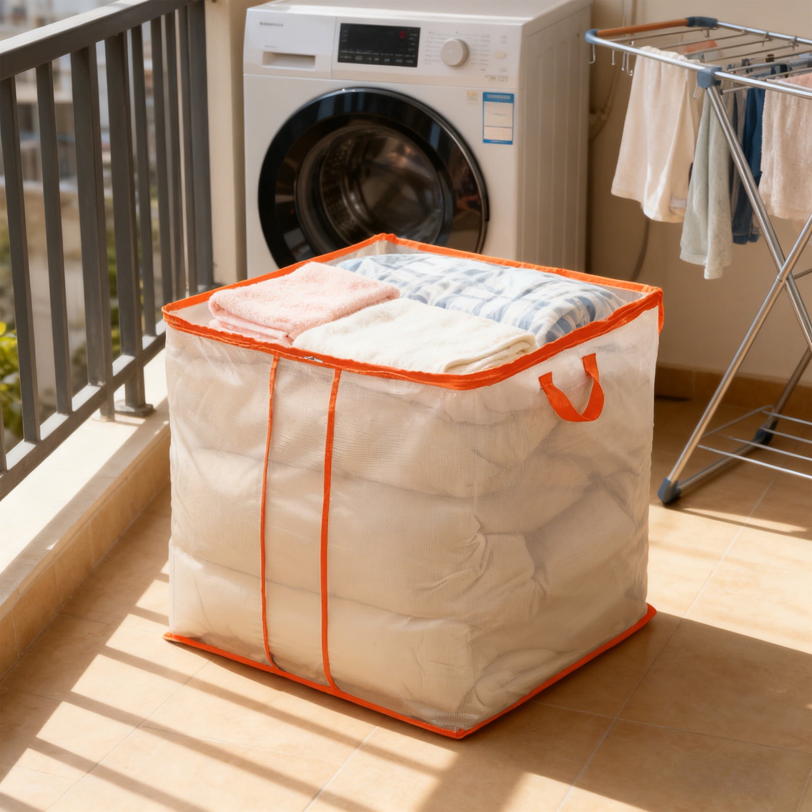 Clothing Storage Bags with Clear PVC Cover, Under Bed Organizer for ...