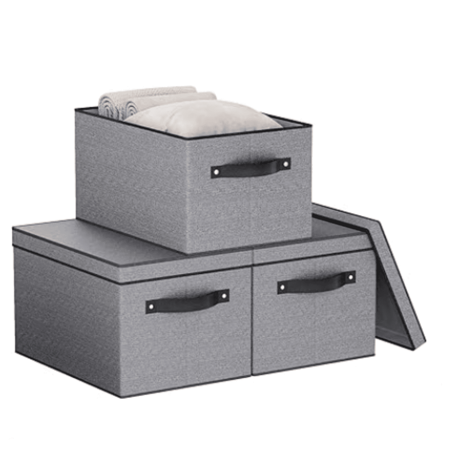 Clothing Storage Bins, Blanket Baskets for Shelves, Fabric Cubes with ...