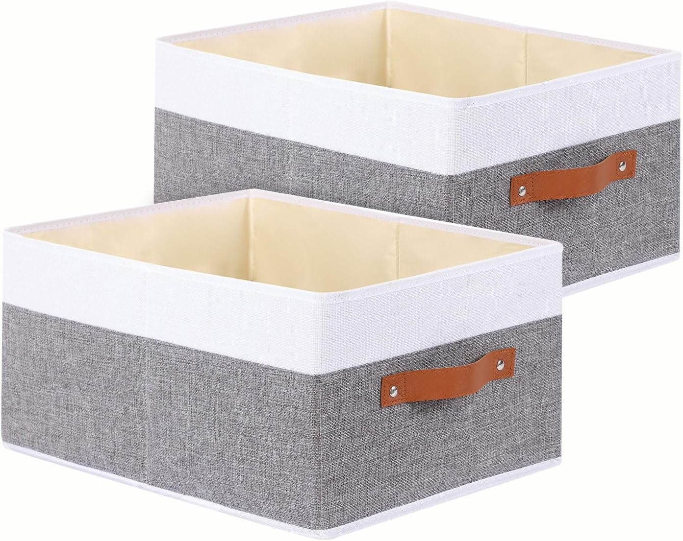 Clothing Storage Bins, Closet Bin with Handles, Foldable Storage ...