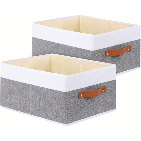 Clothing Storage Bins, Closet Bin with Handles, Foldable Storage ...