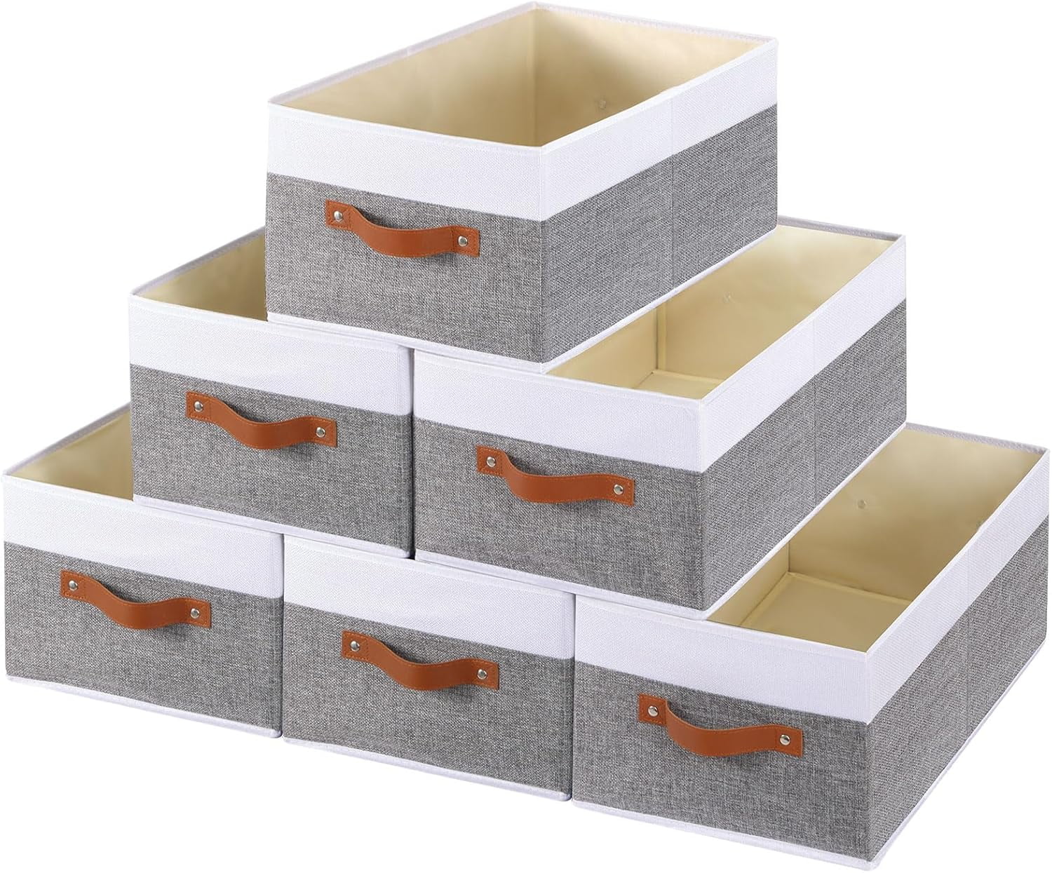 Clothing Storage Bins, Clothes Boxes with Handles, Baskets for ...