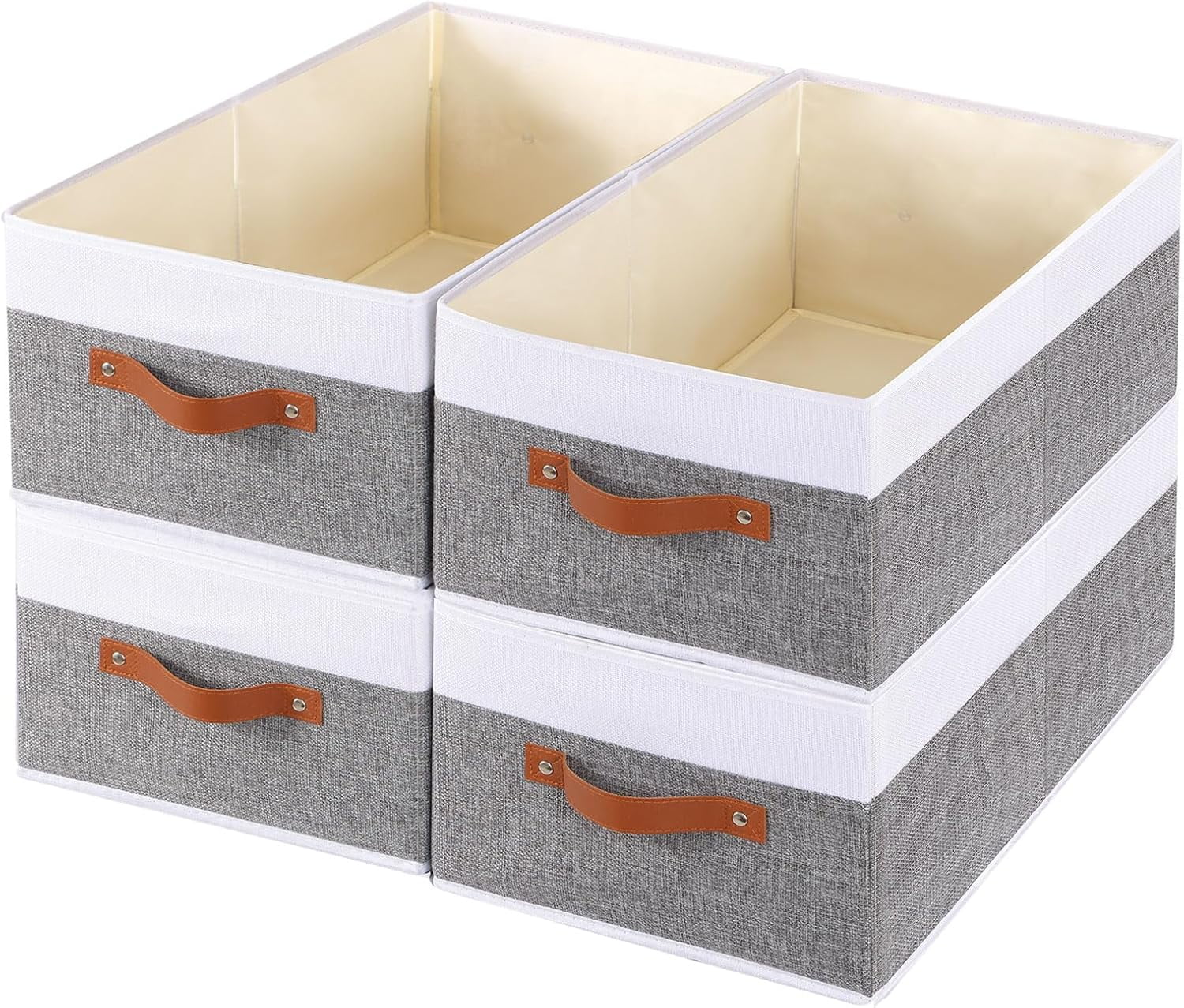 Clothing Storage Bins, Clothes Boxes with Handles, Baskets for ...