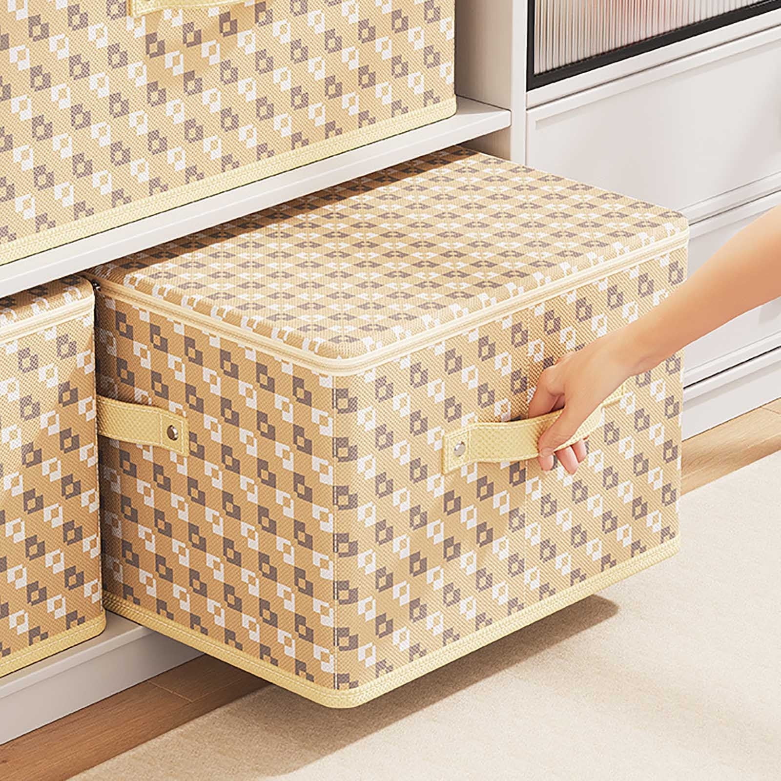 Clothing Storage Box, Wardrobe Organizer, Non-Woven Fabric, Zipper ...