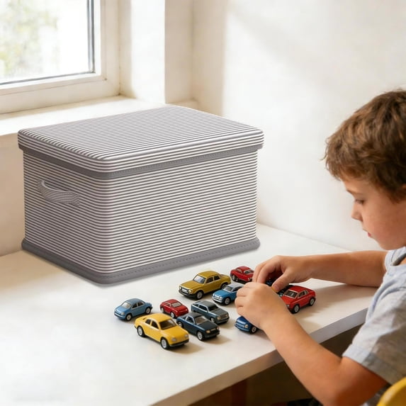 Clothing Storage Box with Lid, Large Household Organizer for Clothes ...