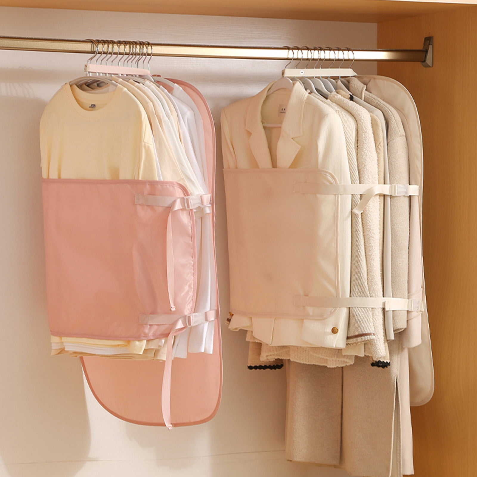 Clothing Storage Organizer Cover | Compressed Hanging Garment Bag ...