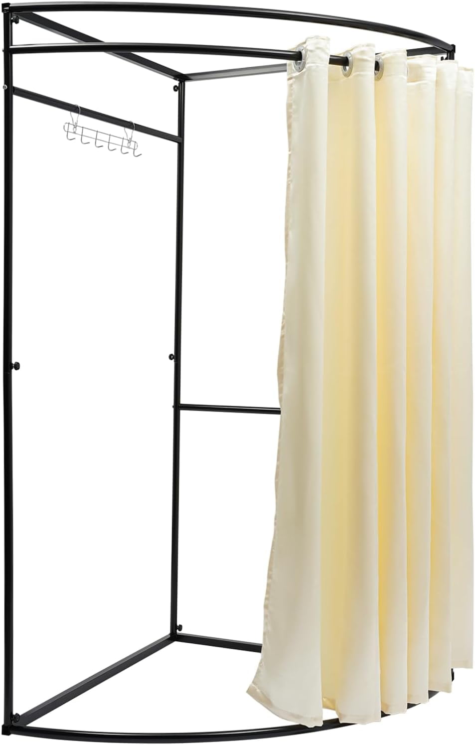 Clothing Store Fitting Room with Light-Blocking Curtain, Fan-Shaped ...