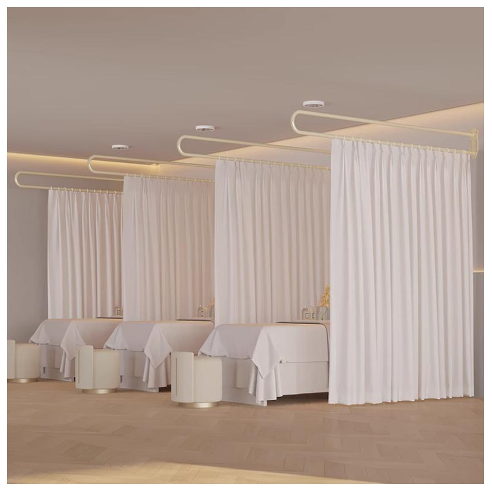 Clothing Store Fitting Room Partition Curtain,U-Shaped Divider Screen ...