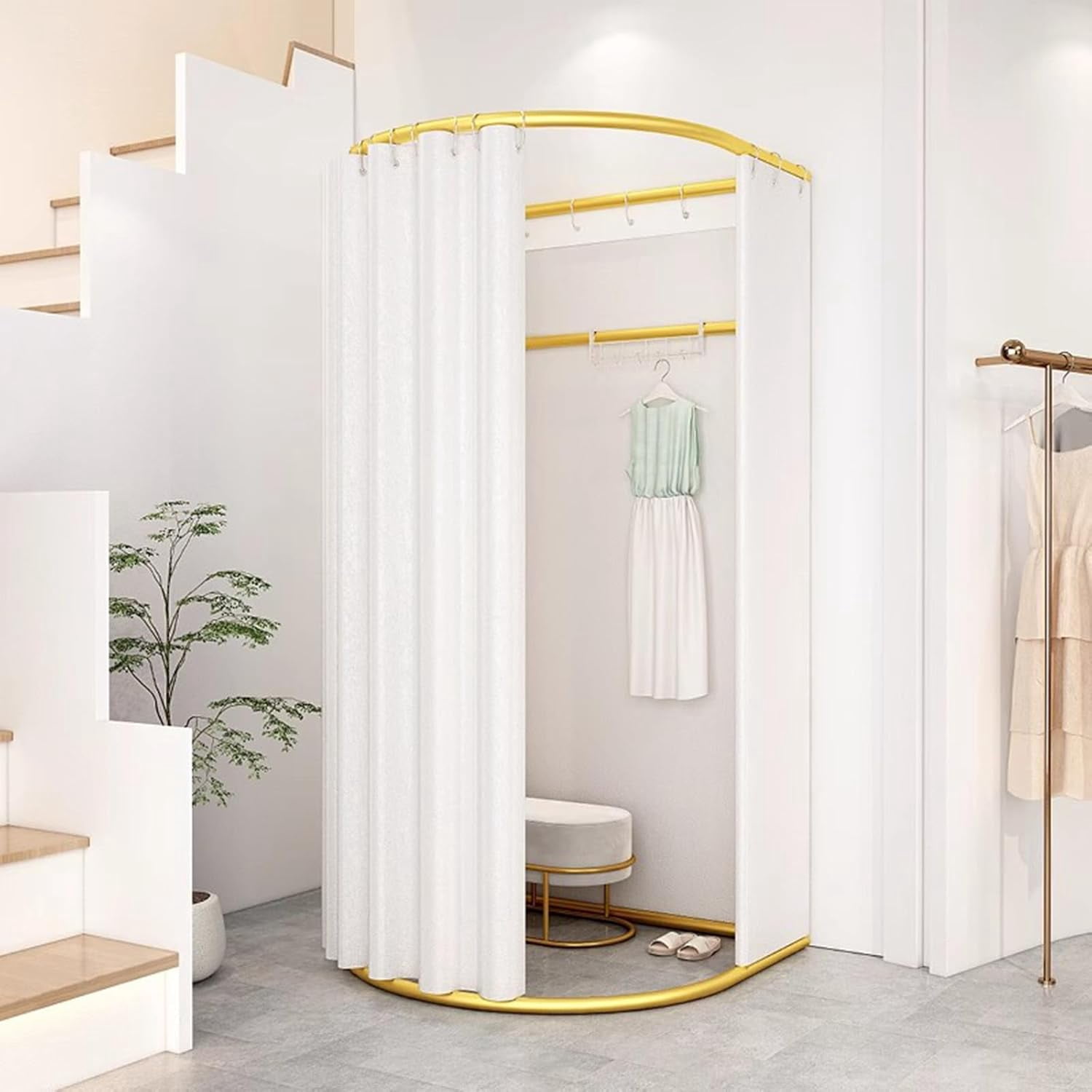 Clothing Store Fitting Room with Shading Curtain, Portable Temporary ...