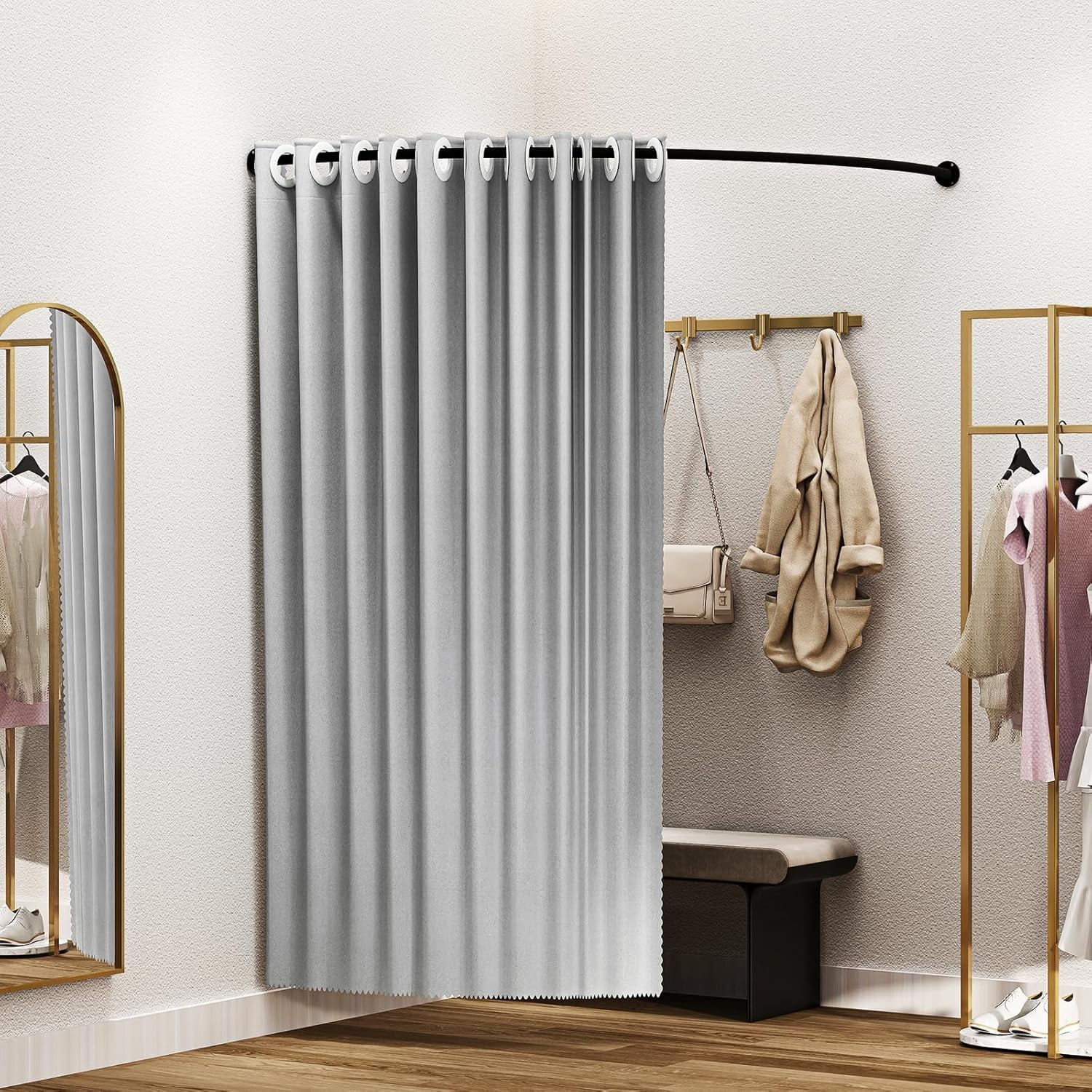 Clothing Store Fitting Room with Shading Curtain Simple Portable ...