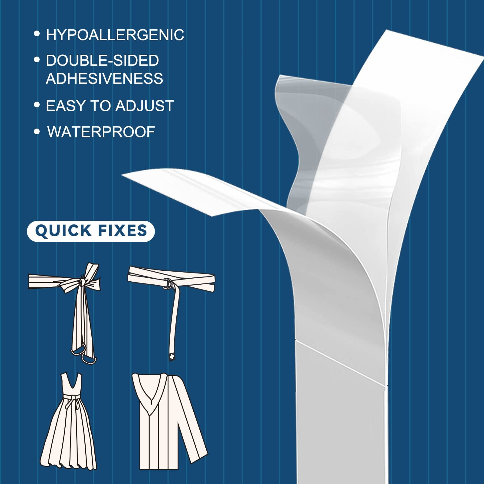 Clothing Tape for Women - Double Sided Body Tape for Clothes, Dress ...