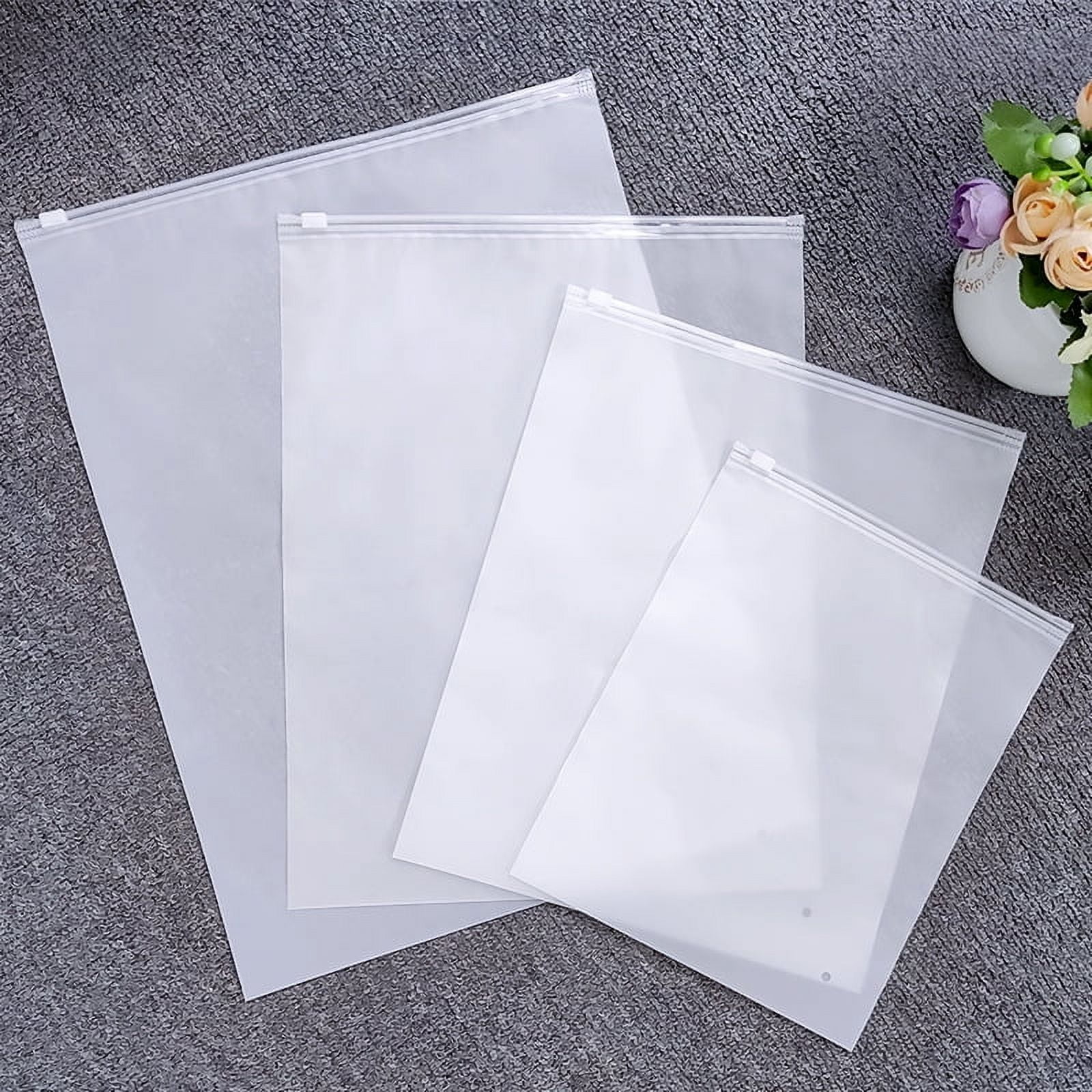 Clothing zipper bag translucent frosted plastic bag clothes CPE bag ...