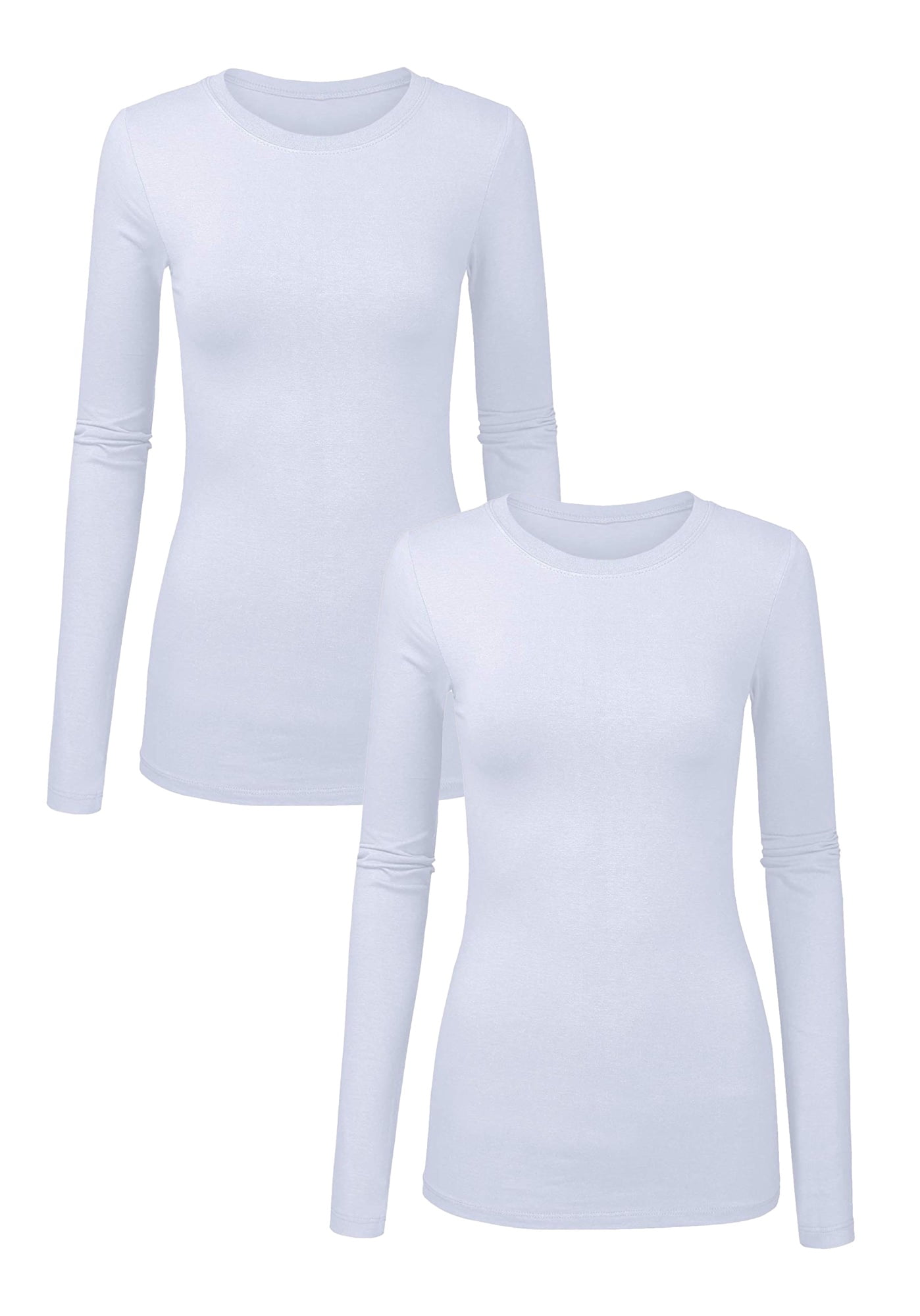 ClothingAve. Women's Junior Round Neck Basic Undershirt | Cotton Blend ...