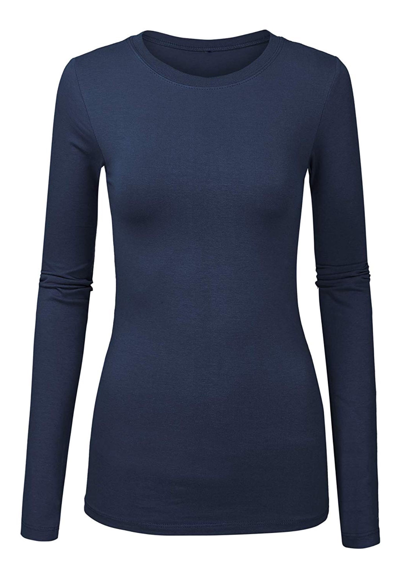 ClothingAve. Women's Junior Round Neck Basic Undershirt | Cotton Blend ...