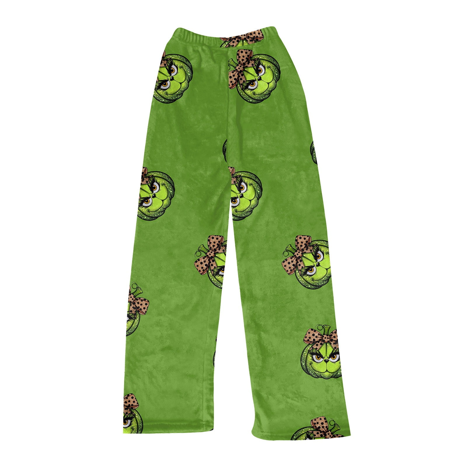 Clothings With Gr1nch Patting Cozy Holiday Pajama Pants For Adults Soft Fleece Lounge Wear With