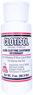 Clotisol 2 Oz Blood Clotting Suspension, Quick Wound Care for Pets ...
