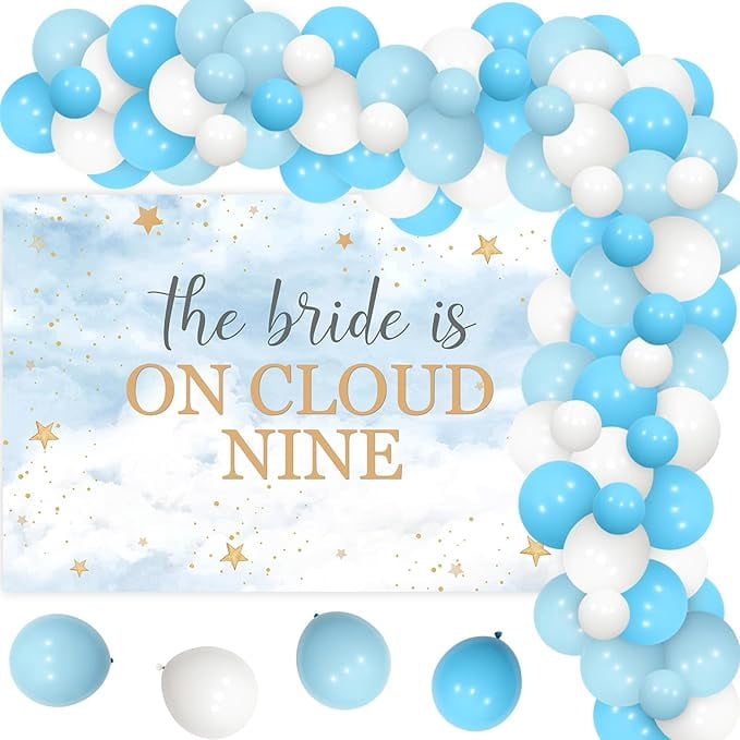Cloud 9 Bridal Shower Decorations On Cloud Nine Bachelorette Decoration ...