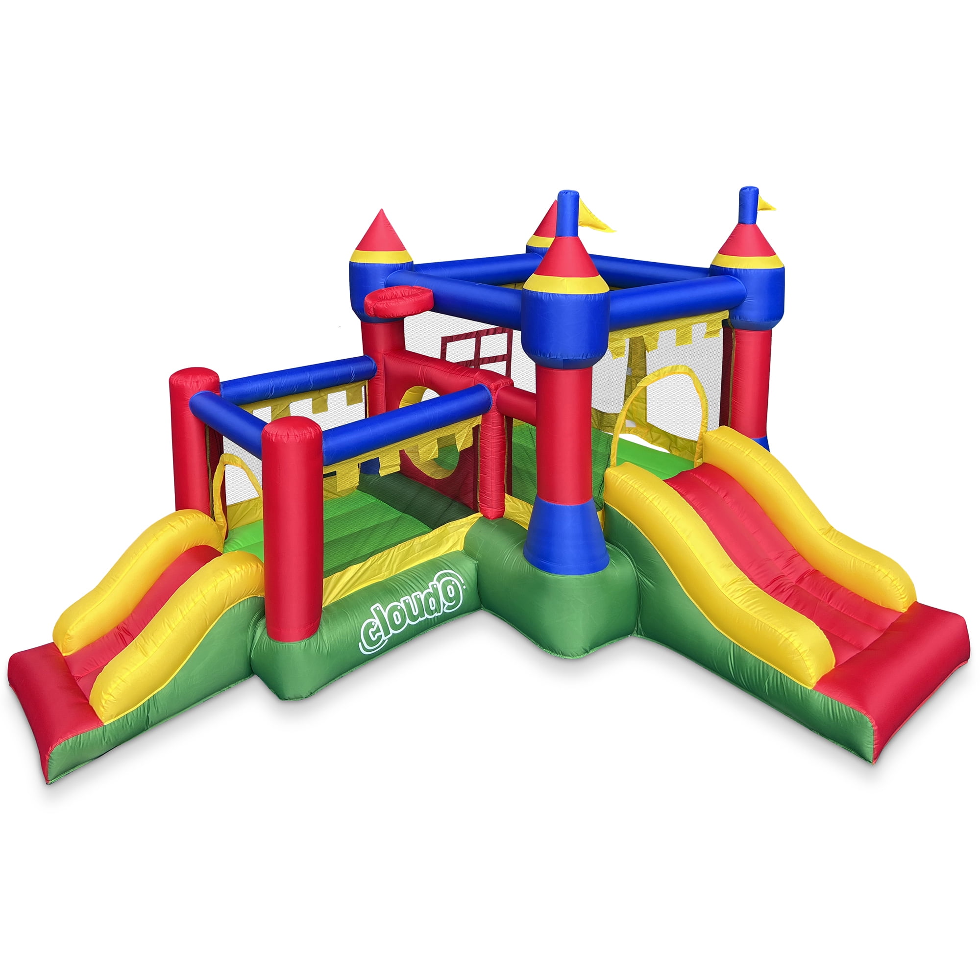 Cloud 9 Portable Castle Bounce House with Blower - Outdoor Inflatable ...