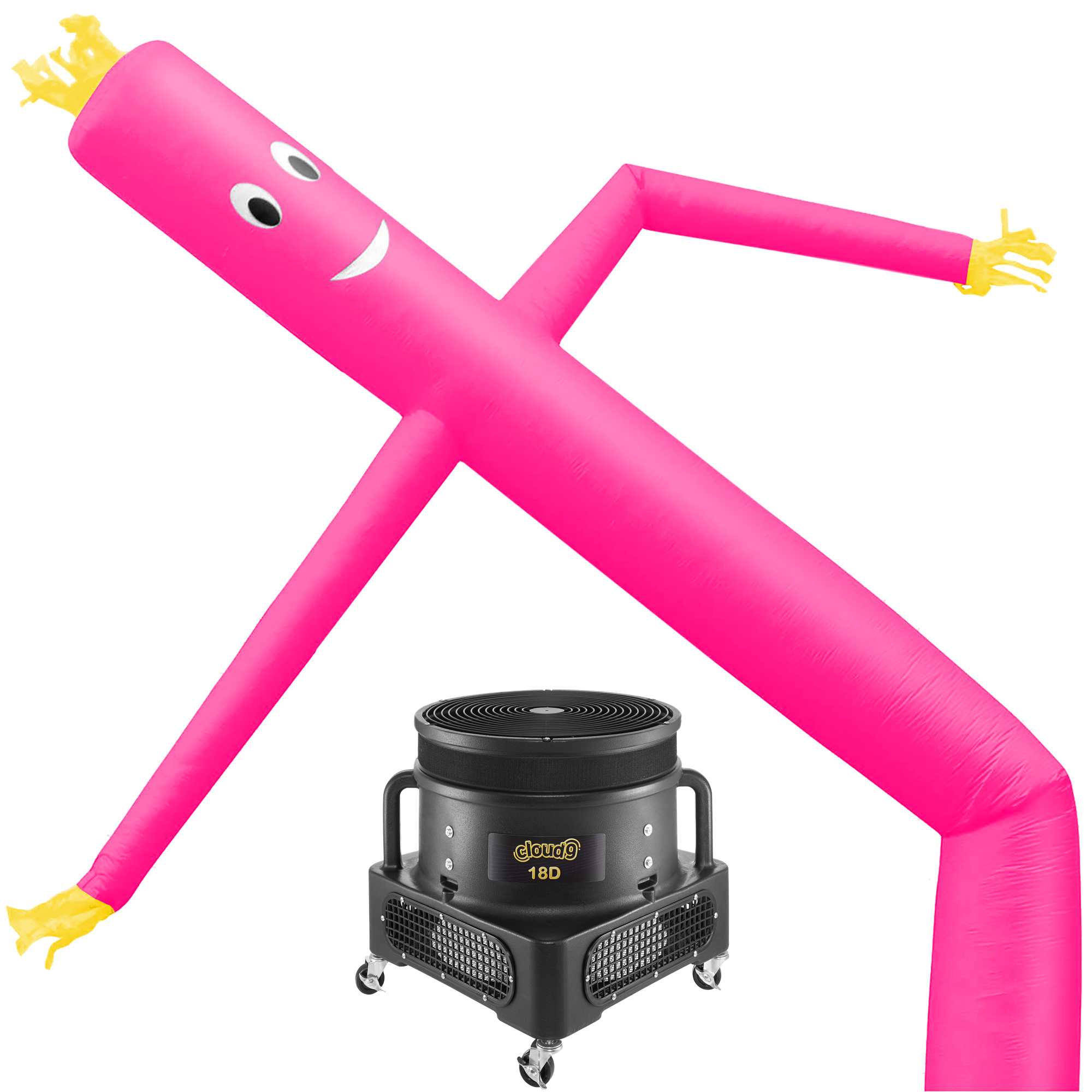 Cloud 9 Inflatable Wacky Waving Tube Man, Pink 20 ft Dancing Air Puppet ...