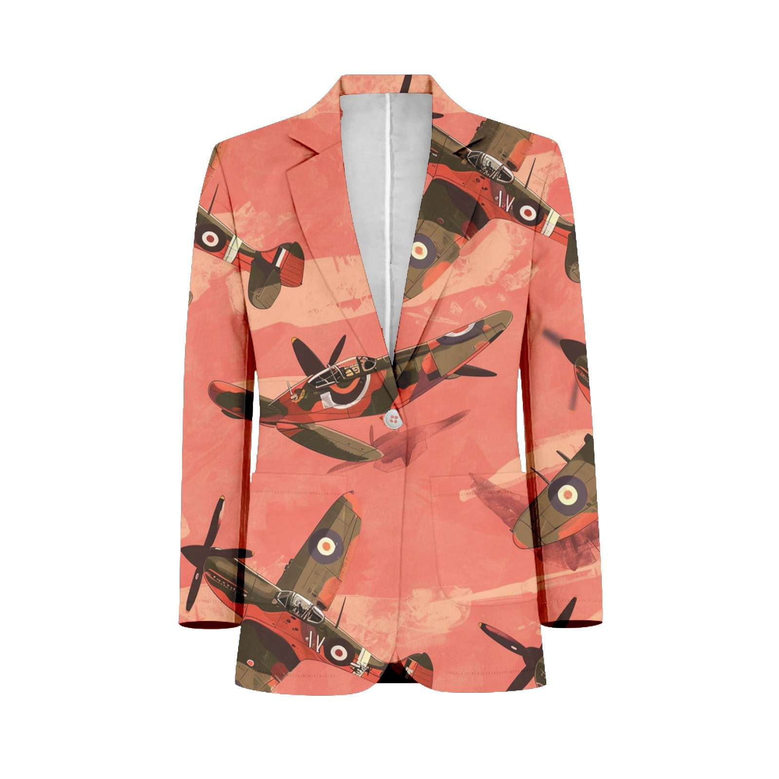 Cloud Airplane Pattern Customized Men's Suits full man Shawl Collar ...