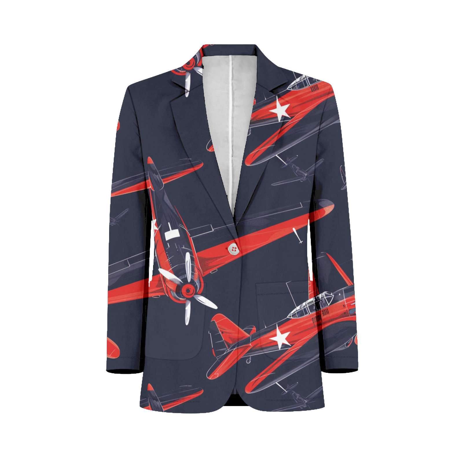Cloud Airplane Pattern Customized Men's Suits full man Shawl Collar ...