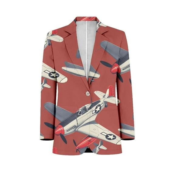 Cloud Airplane Pattern Customized Men's Suits full man Shawl Collar ...