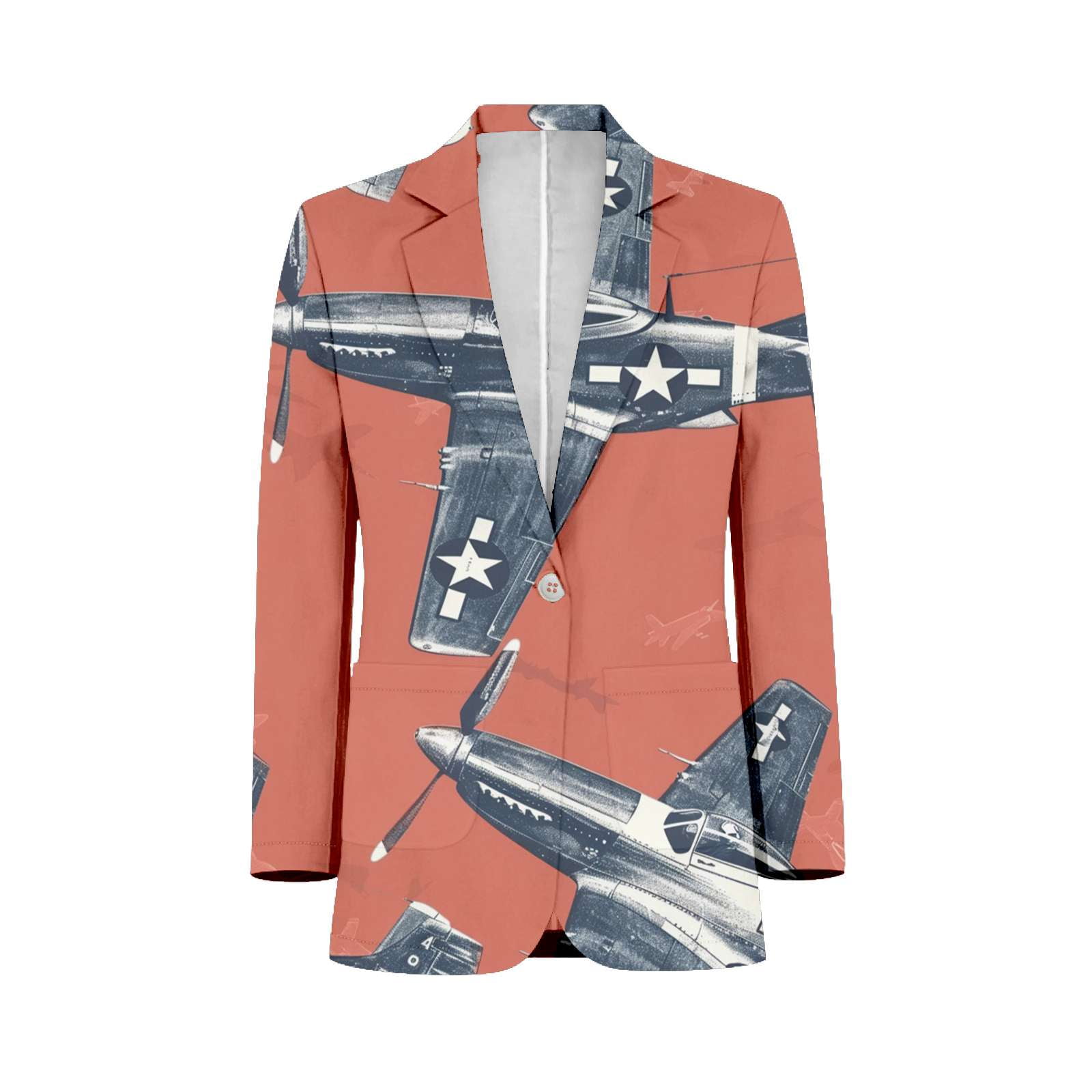 Cloud Airplane Pattern Customized Men's Suits full man Shawl Collar ...