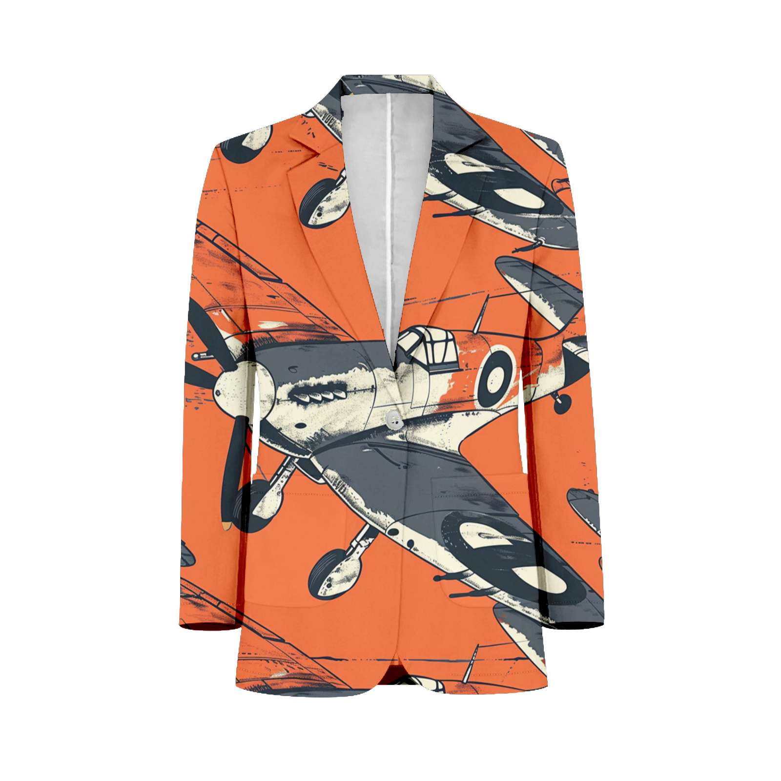 Cloud Airplane Pattern Customized Men's Suits full man Shawl Collar ...