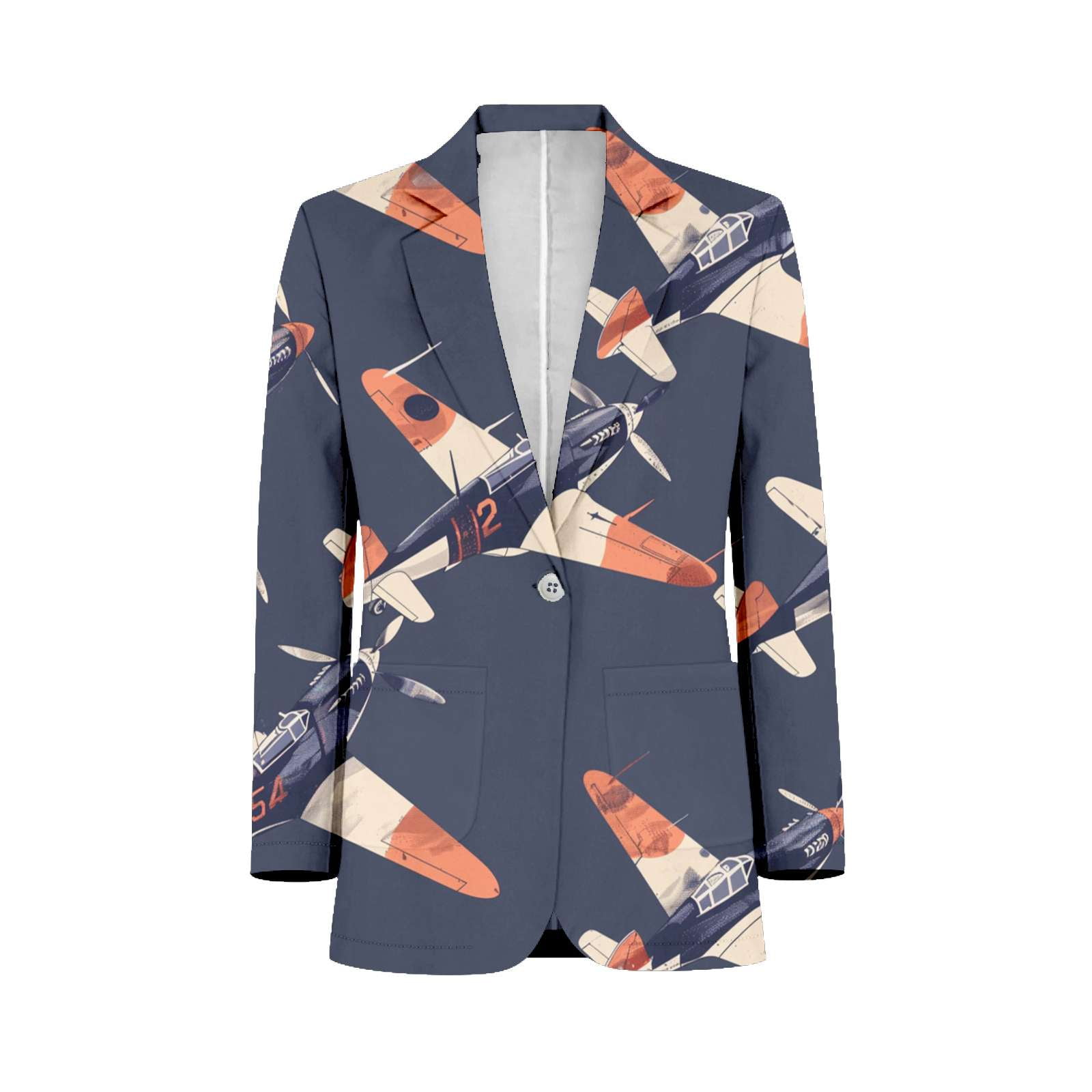 Cloud Airplane Pattern Customized Men's Suits full man Shawl Collar ...