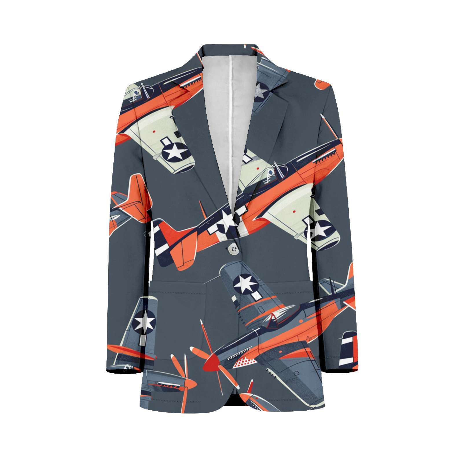 Cloud Airplane Pattern Customized Men's Suits full man Shawl Collar ...