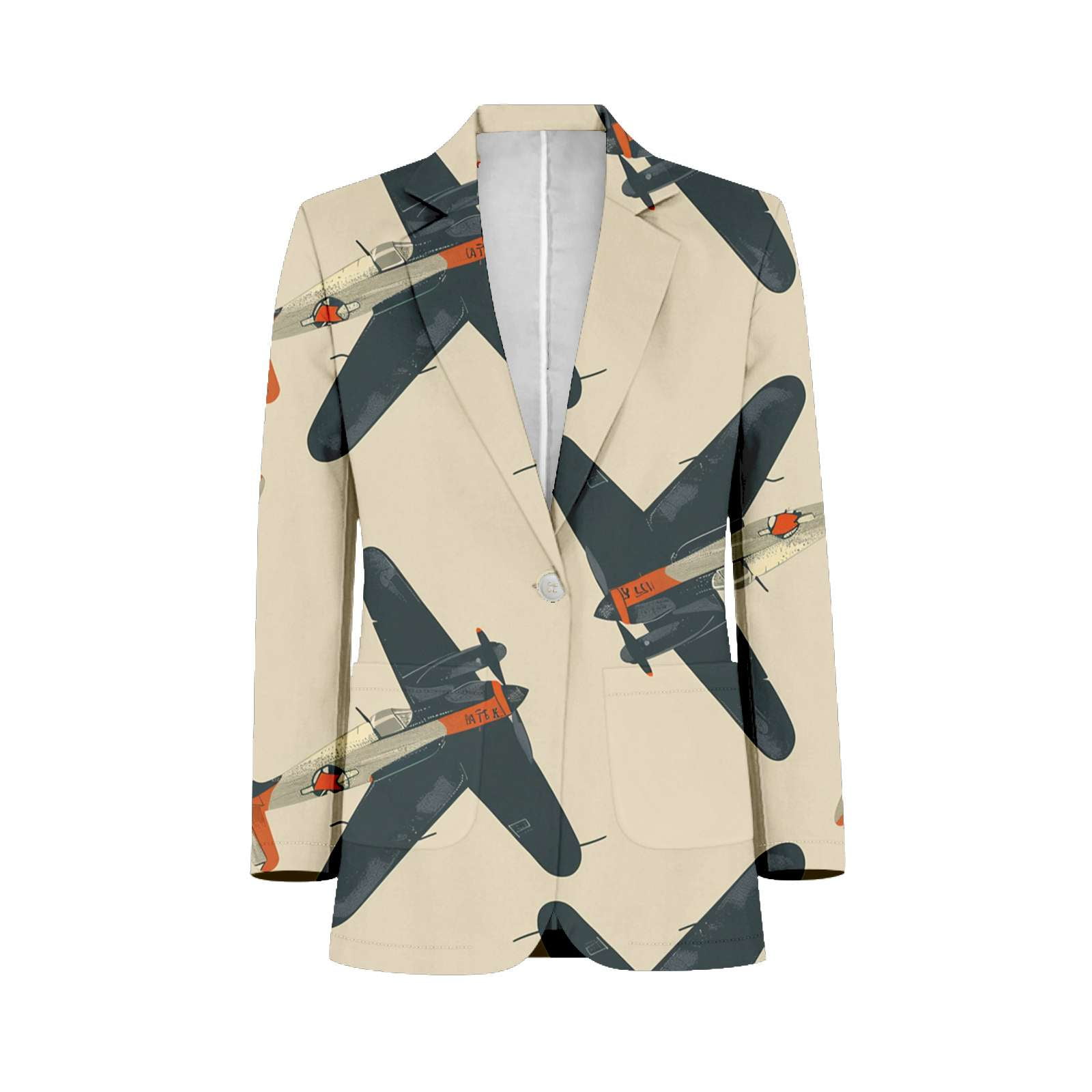 Cloud Airplane Pattern Customized Men's Suits full man Shawl Collar ...